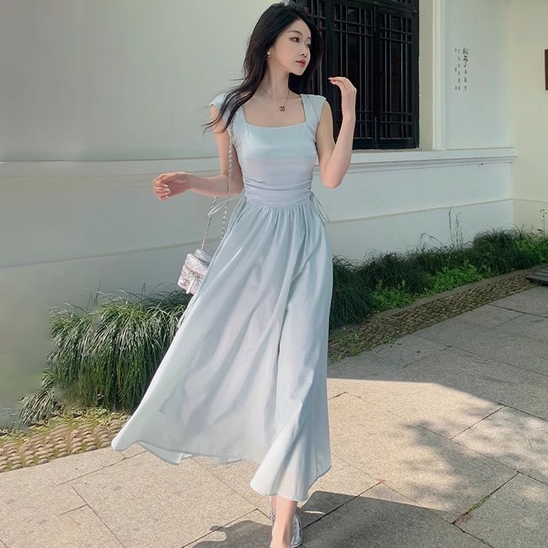 Jual Dress Korea, Dress Perancis,Dress Biru Muda, Dress Pantai, Dress ...