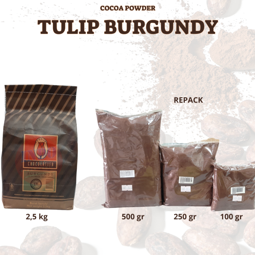 Jual Coklat Bubuk - Cocoa Powder TULIP BORDEAUX / BURGUNDY ( REPACK ...