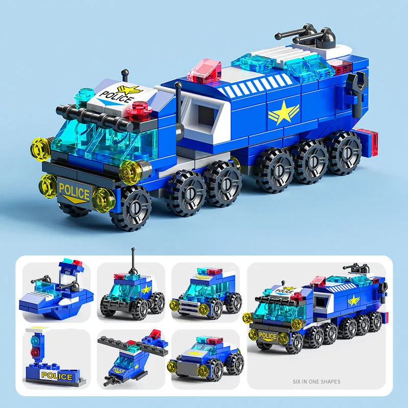 Jual Mainan Balok Susun Mobil Polisi 6 in 1 LEGO 147 Bricks - 5038-6 ...