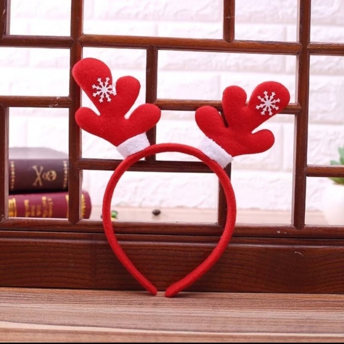 Jual BANDO MOTIF POHON SNOWMAN / BANDO RUSA MERAH / HIASAN BANDO NATAL ...