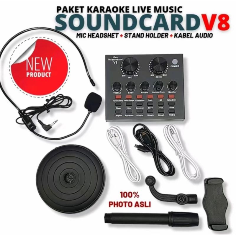 Jual FREE GIFT! ( 1 PCS SOUND CARD, V8 MIC CLIPON BANDO, TRIPOD HD25 ...
