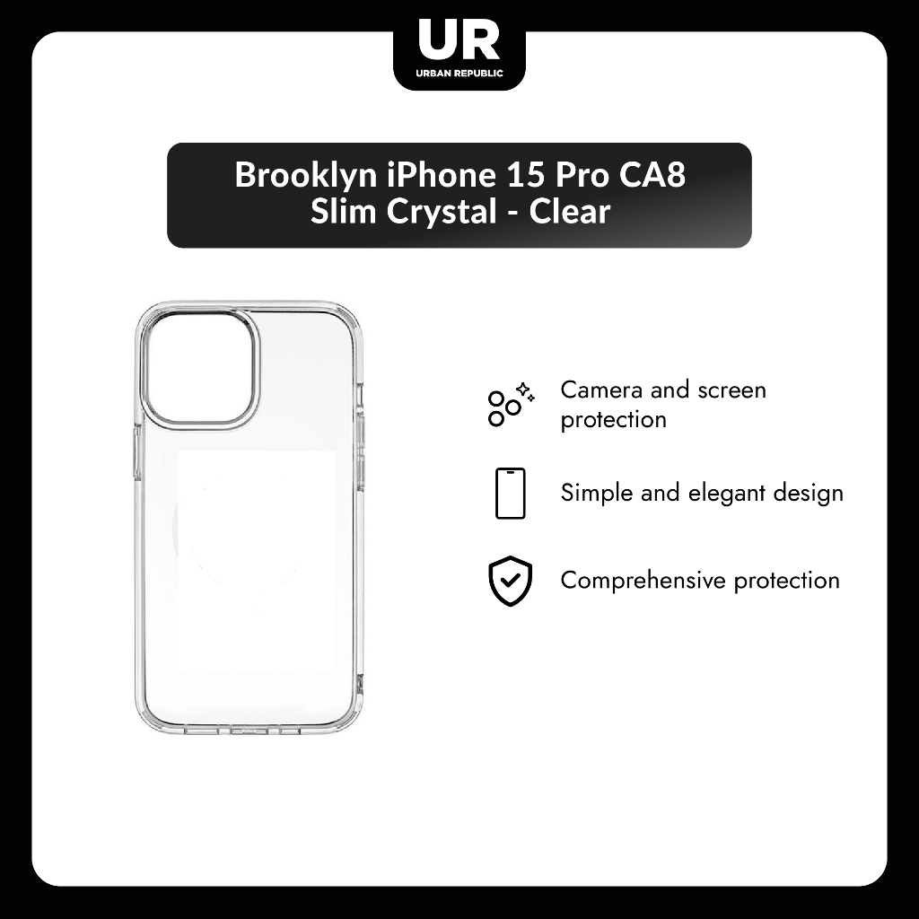 Jual Brooklyn iPhone 15 Pro CA8 Slim Crystal - Clear | Shopee Indonesia