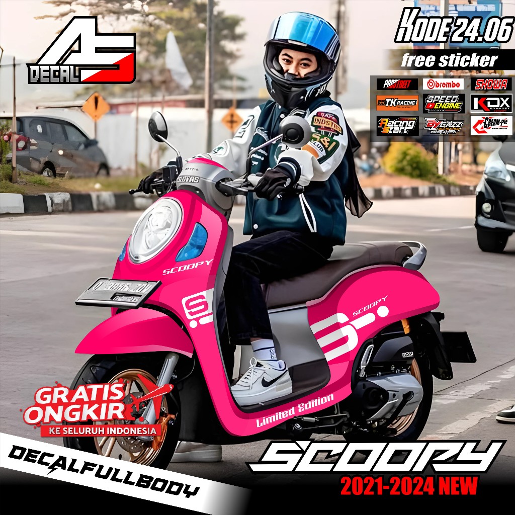 Jual (COD) Decal Sticker Honda Variasi Scoopy Prestige 2021 2022 2023 ...