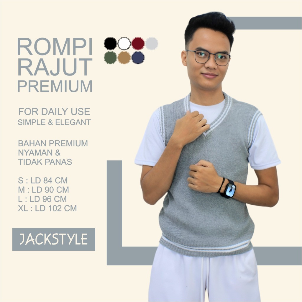 Jual Rompi Rajut Pria / Sweater Rajut Pria / Atasan rajut Pria | Shopee ...