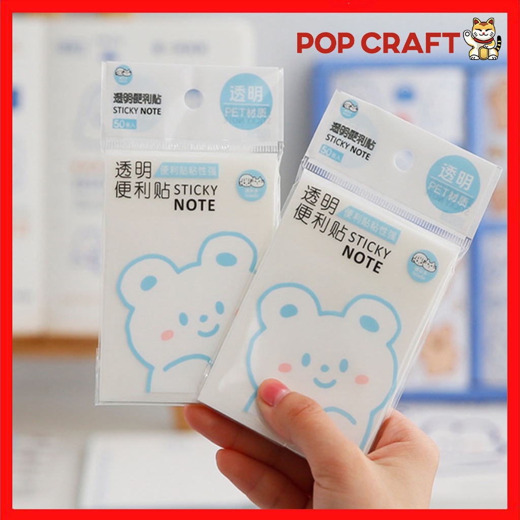 Jual PC Kertas Transparan Sticky Note Transparan Untuk Jiplak Gambar ...