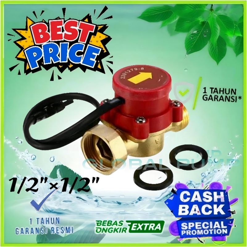 Jual Flow Switch 1/2" - 1/2" Otomatis Pompa Air flowswitch Brass ...