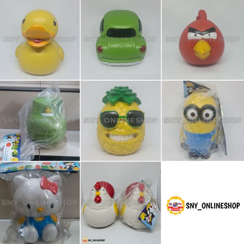 Jual Celengan Bentuk Tabung Gas LPG Ayam Minion Nanas Mobil Hello Kitty ...