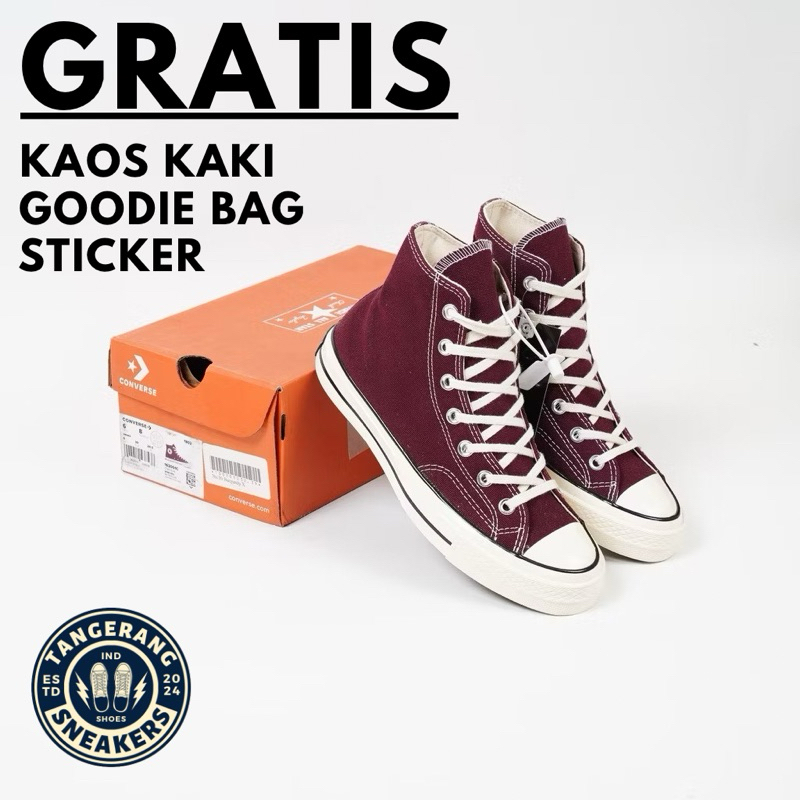 Jual Sepatu Converse 70s Hight Maroon Burgundy | Sepatu Pria Wanita ...