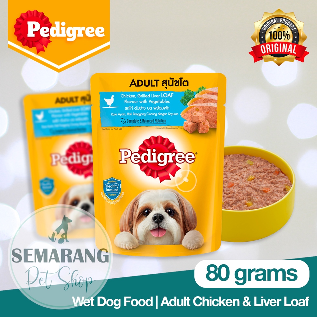 Jual Wet Dog Food PEDIGREE Chicken Grilled Liver Loaf 80gr | Makanan ...