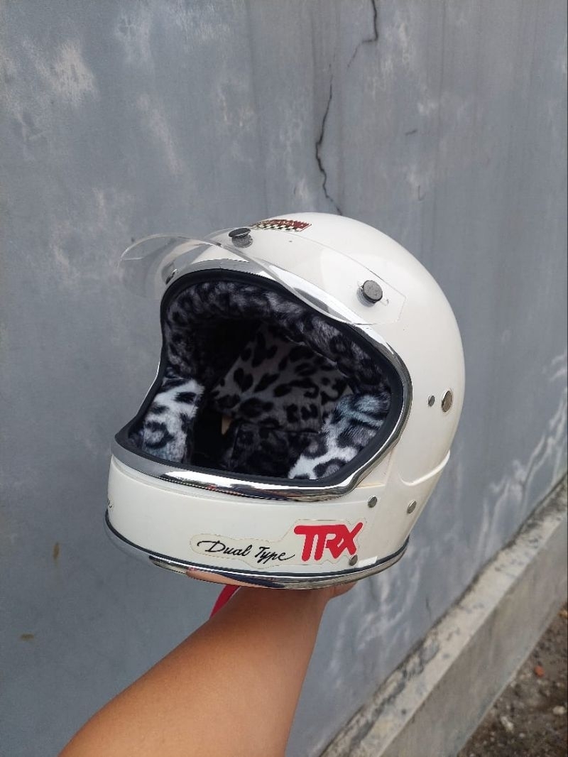 Jual Helm lawas jadul TRX Leopard Vintage | Shopee Indonesia