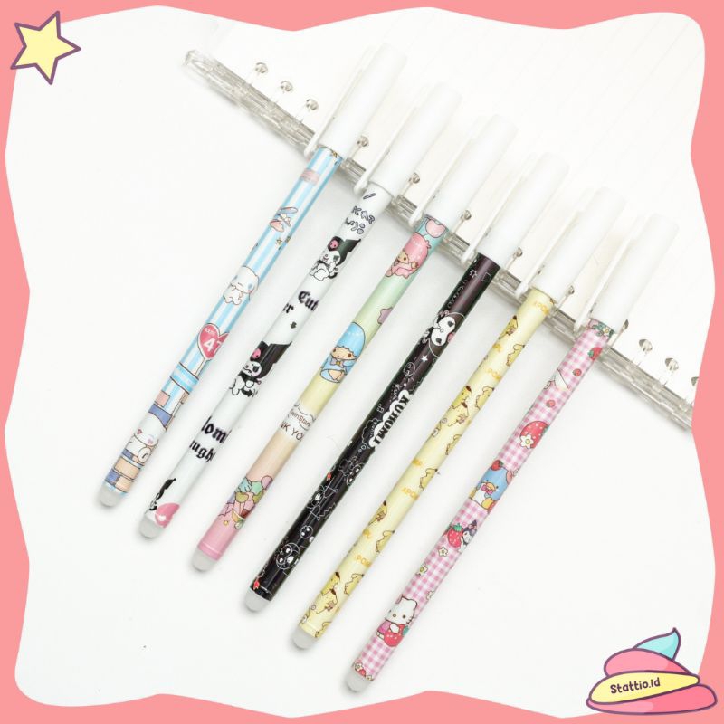 Jual Pena Gel Hapus Sanrio Erasable Pen Kuromi Cinnamoroll Hello Kitty ...