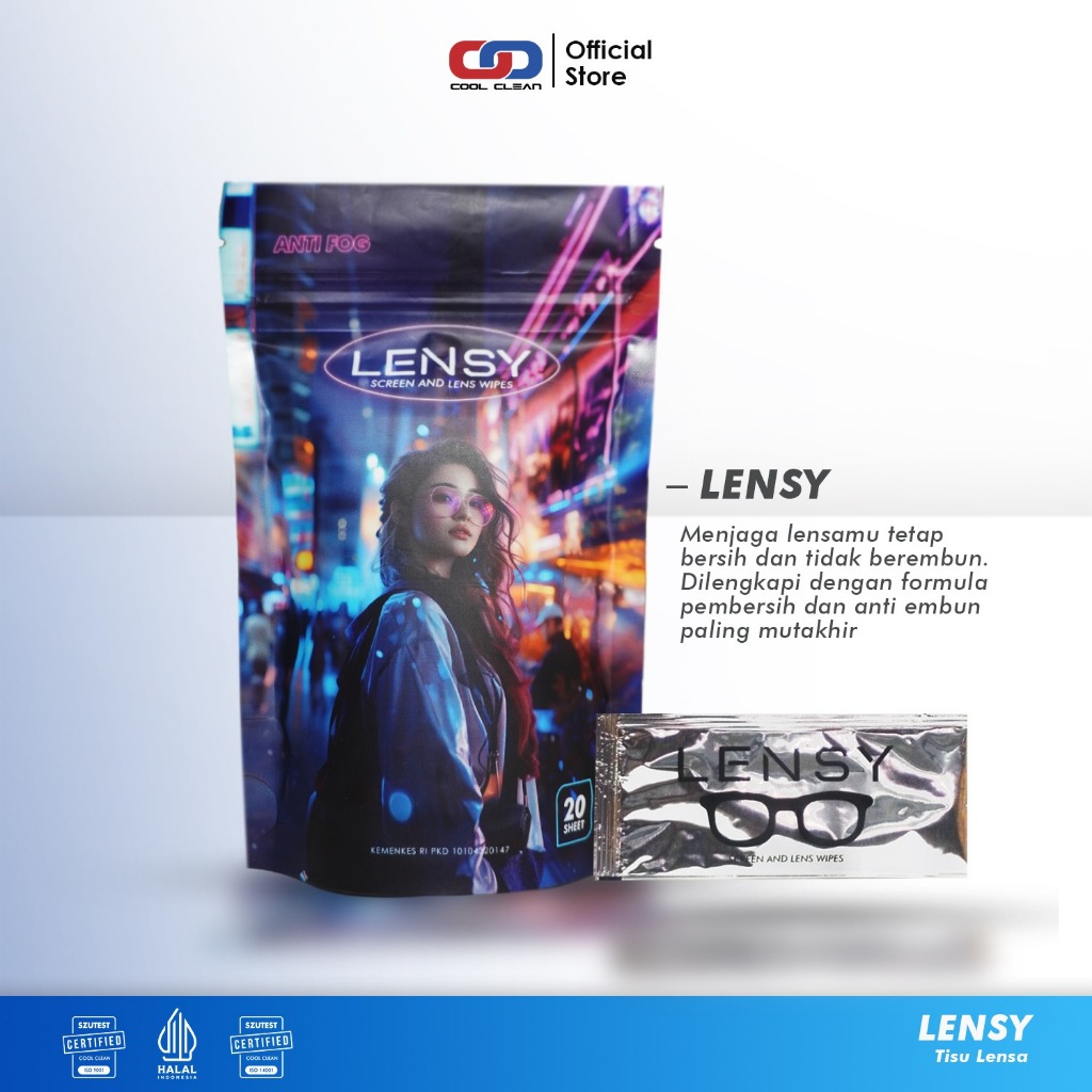 Jual [Lensy] Tisu Pembersih Lensa Anti Embun Isi 20 pcs ~ Antifog Lens ...