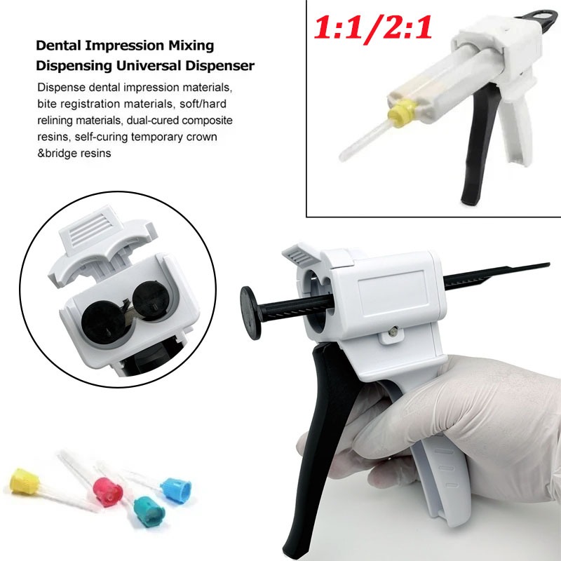 Jual Gun Light Body Dental Dispensing Mixing Gun 1:1 2:1 Cartridge ...