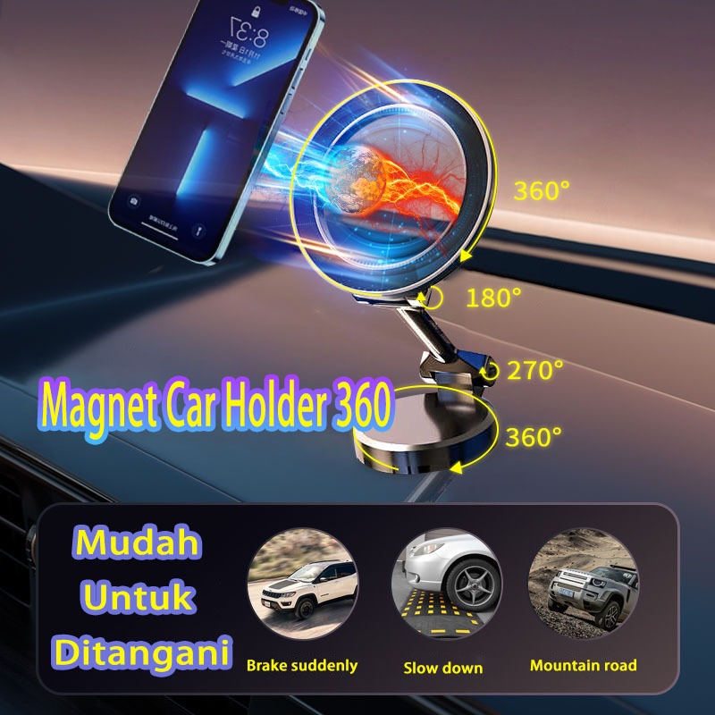 Jual Magnet Car Holder 360 universal car mobil phone holder-Rotasi Bisa ...