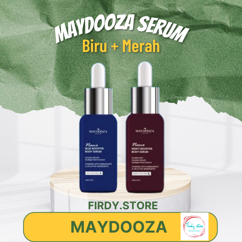 Jual Maydooza Bundling Body Serum Merah Night Booster + Serum Biru Nano ...