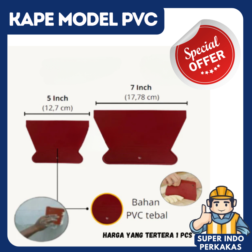 Jual Kape Scrap Skrap pvc Alat dempul dan kompon | Shopee Indonesia