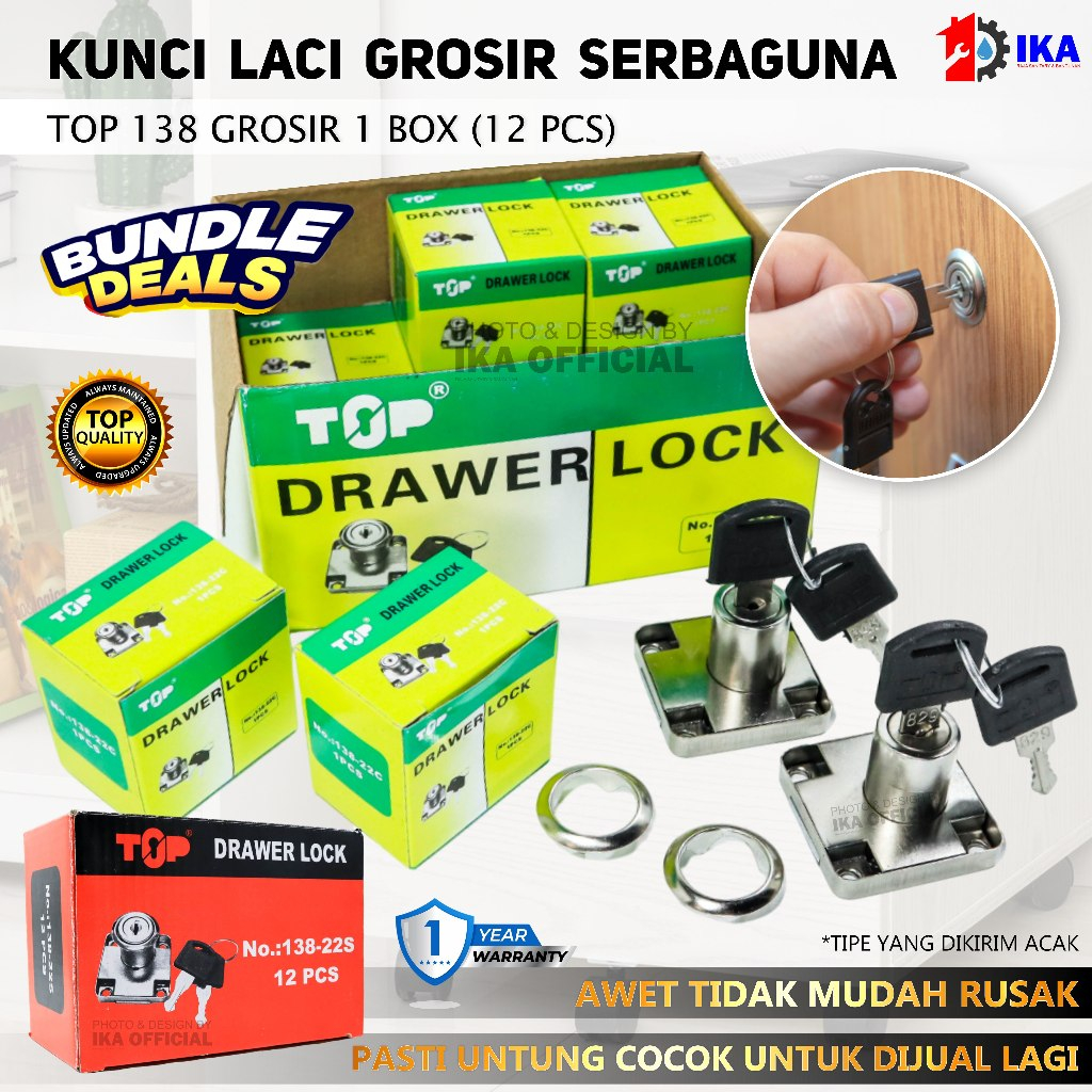 Jual [Per 12 Pcs] Kunci Laci / Lemari 138 Top / Kunci laci kunci lemari ...