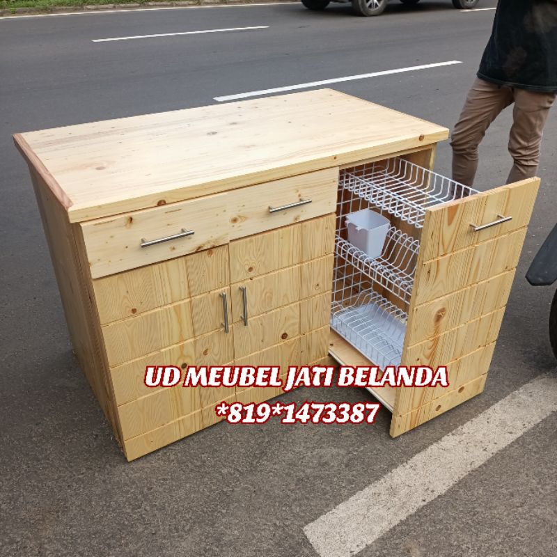 Jual meja rak piring lemari rak piring kitchen set dapur | Shopee Indonesia