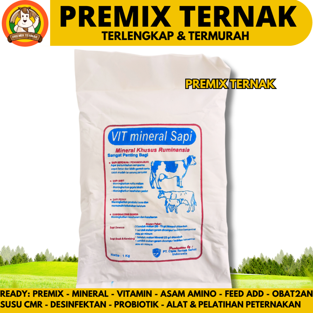 Jual VIT MINERAL SAPI 1 KG - Mineral Kalsium Pelengkap Pakan Penggemuk ...