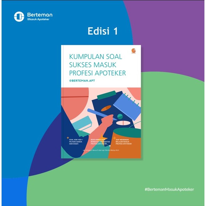 Jual EDISI 1. KUMPULAN SOAL SUKSES MASUK APOTEKER @Berteman.apt (Buku ...