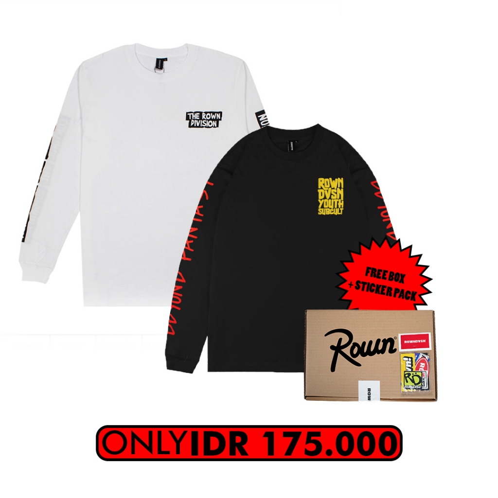 Jual Bundling 9 Longsleeve Beli 1 Dapat 2 [STICKER PACK DAN BOX] Rown ...