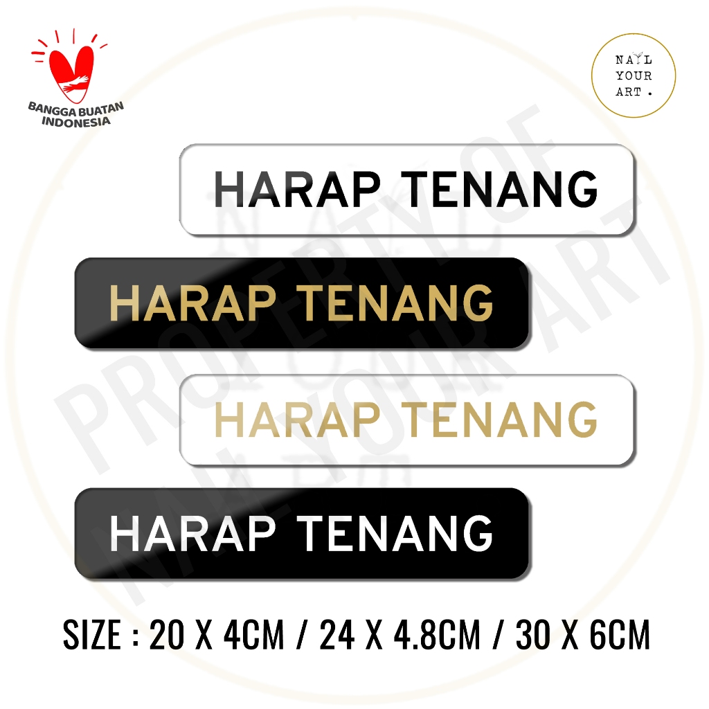 Jual Sign Akrilik HARAP TENANG Minimalis - Nail Your Art | Shopee Indonesia