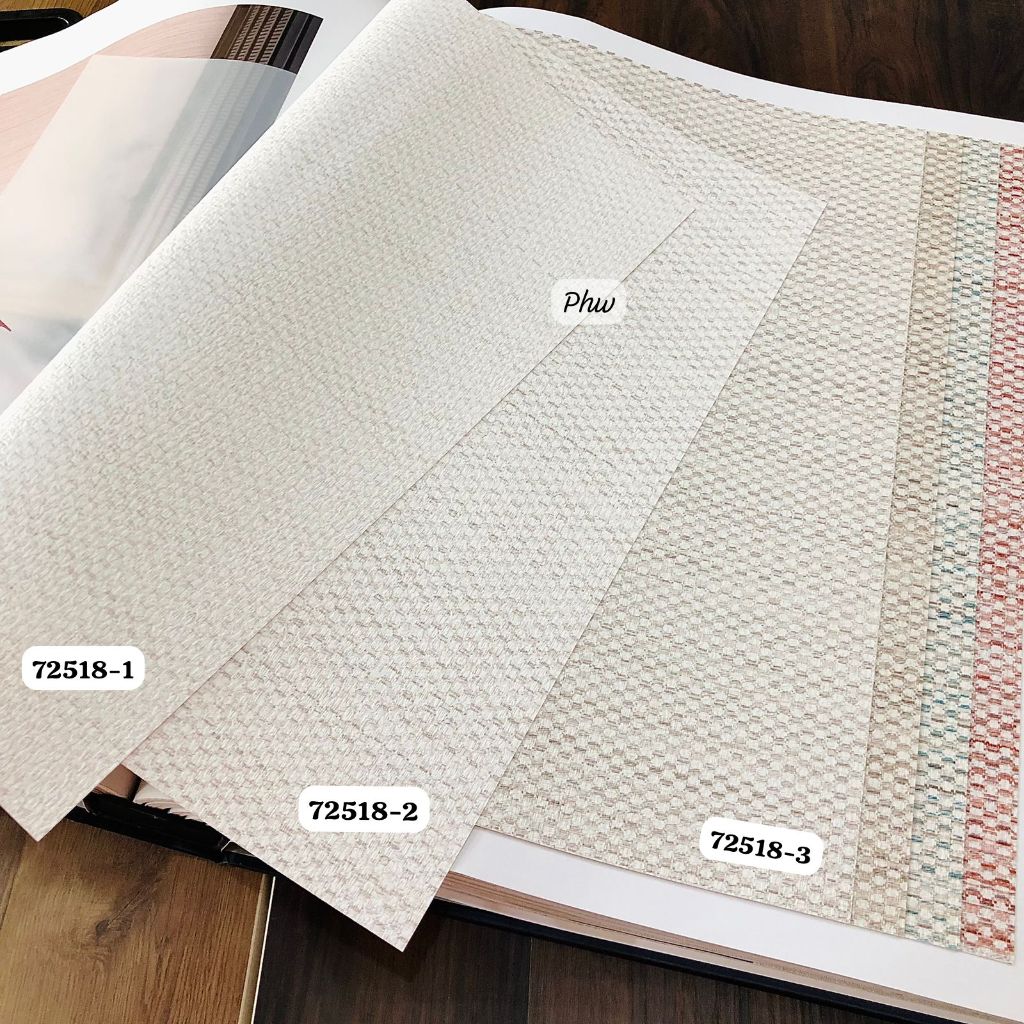 Jual Wallpaper Dinding Korea Motif Serat Karung Goni Putih Hijau Pink ...