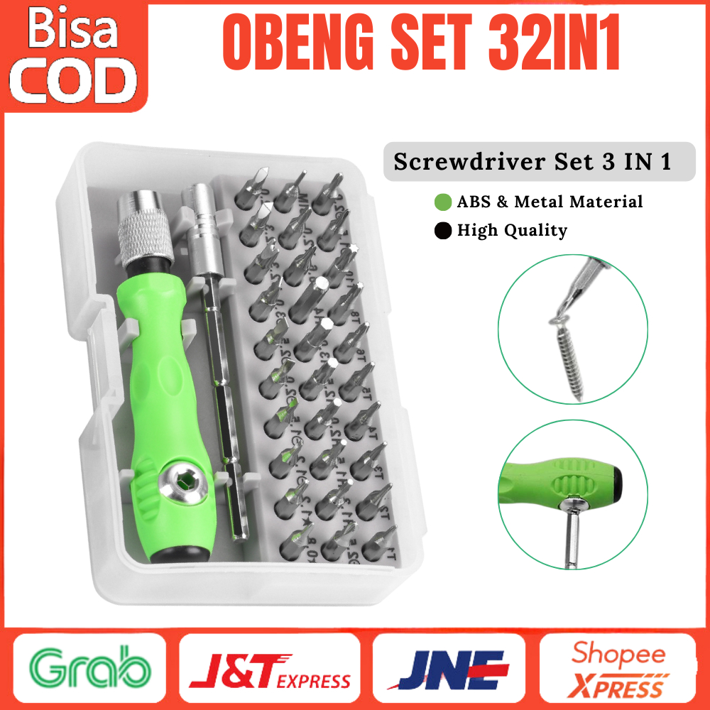 Jual Obeng Set 32 in 1 Screwdriver Repair Tool Kit Multifungsi 30 pcs ...