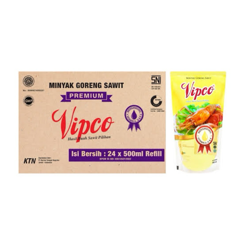 Jual VIPCO MINYAK GORENG 500ML / DUS | Shopee Indonesia