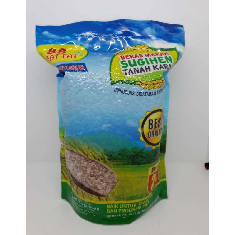 Jual (SALE) Beras merah fat fat 88, baik untuk diabetes, diet | Shopee ...