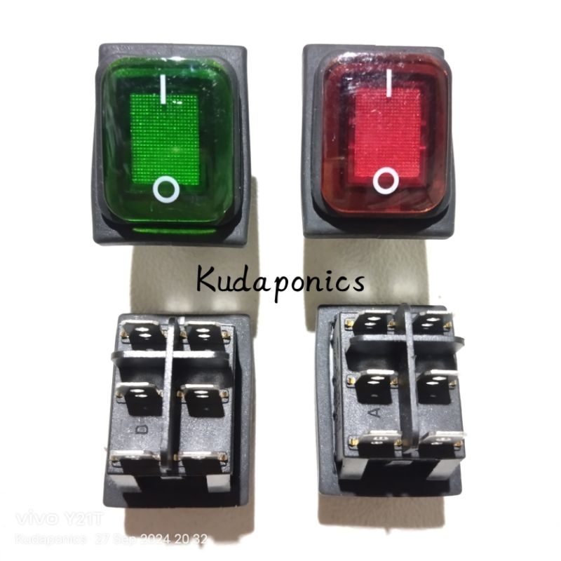Jual KCD Saklar Waterproof 4 pin dan 6 pin 16A 250V AC/20A 125V AC ...