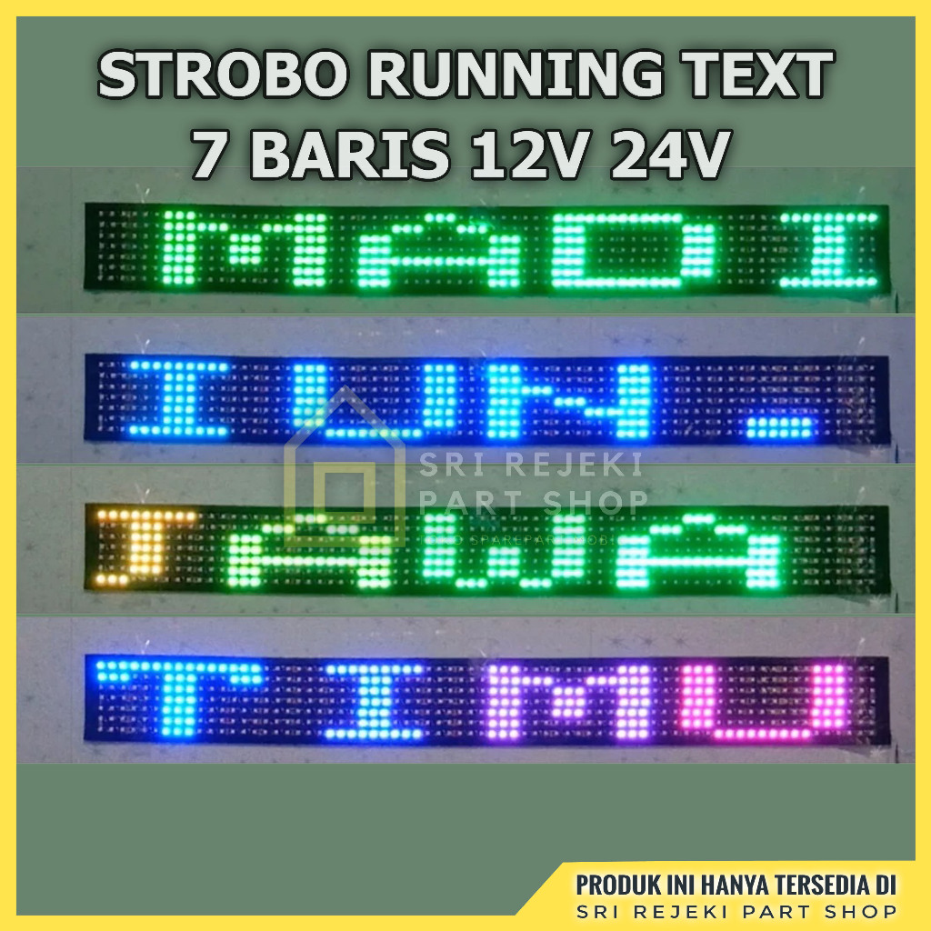 Jual Lampu Strobo Kaca Truk Strobo 7 Baris 12 Volt 24 Volt Strobo Bus ...