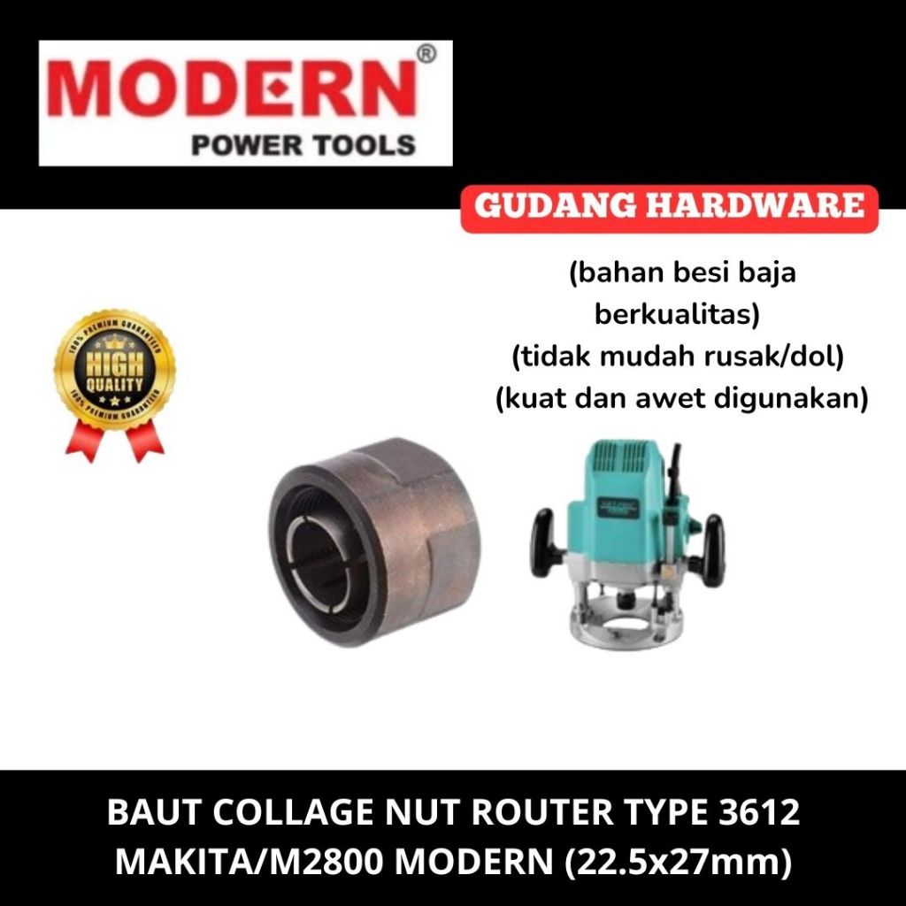 Jual baut router / baut collage nut router type 3612 makita / M2800 ...