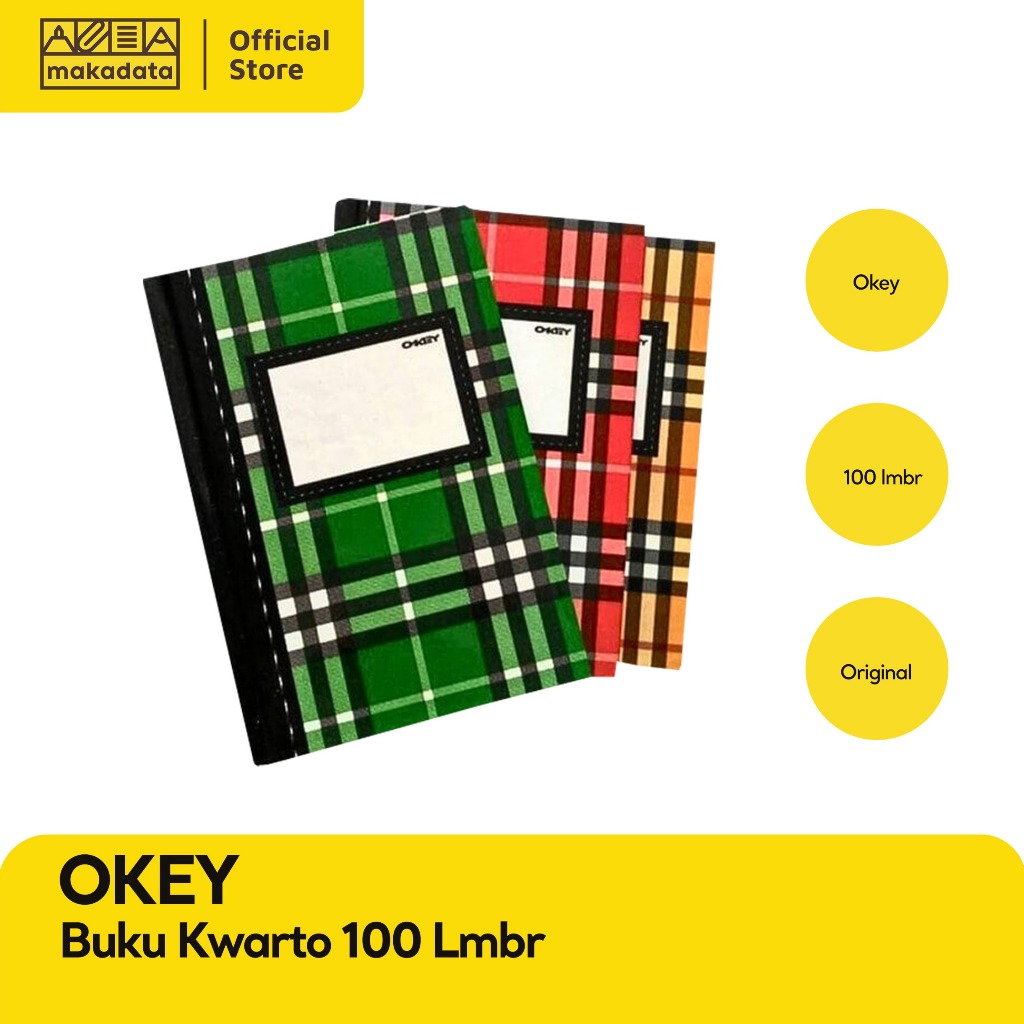Jual BUKU TULIS KWARTO KUARTO QUARTO HARDCOVER ISI 100 LEMBAR OKEY ...