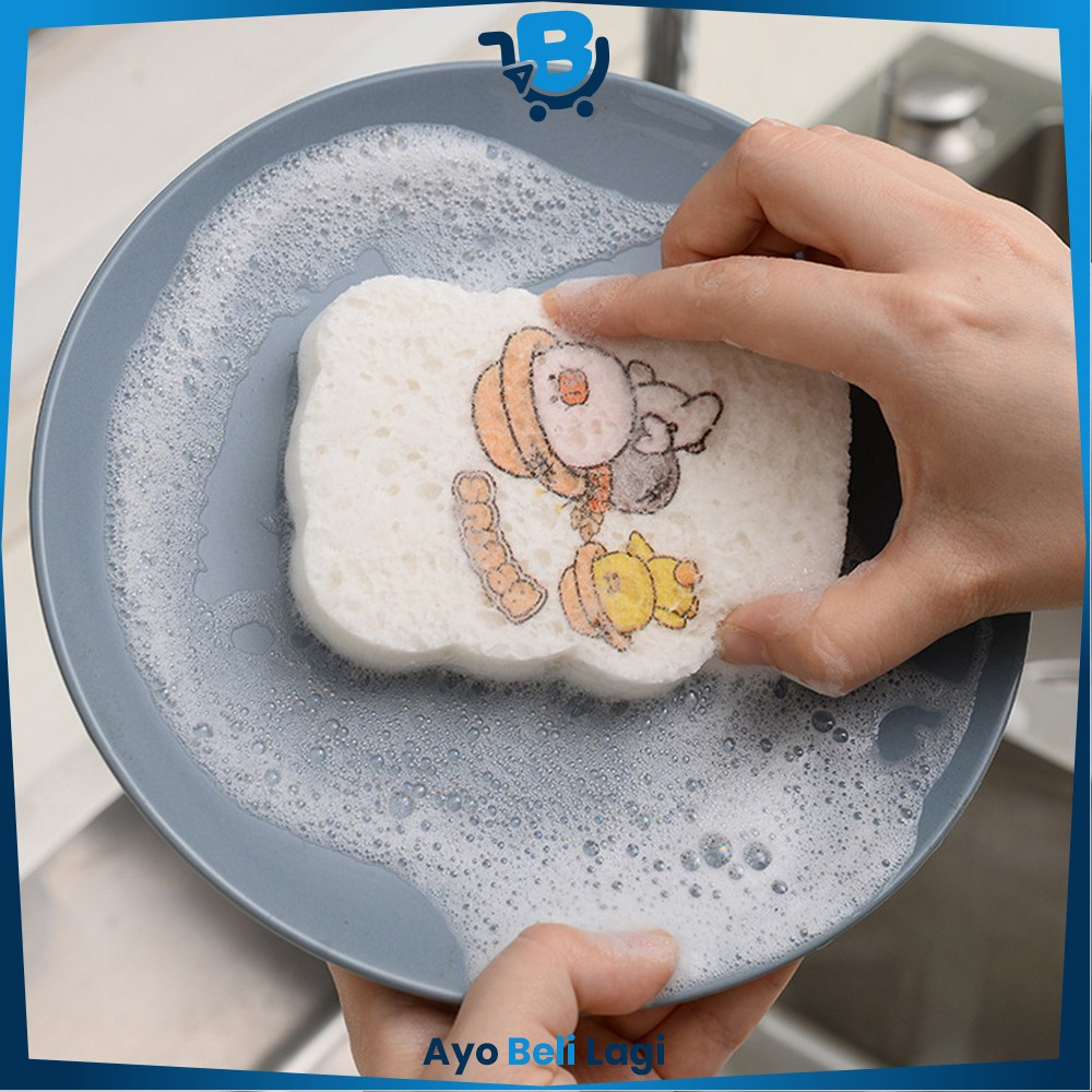 Jual Spons Busa Cuci Piring Mandi Multifungsi dengan Karakter Lucu ...