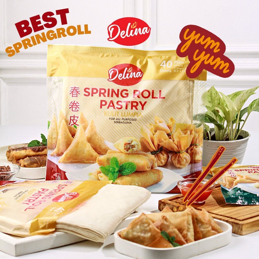 Jual Delina Spring Roll | Kulit Lumpia Frozen 550Gr/40S | Spring Roll ...