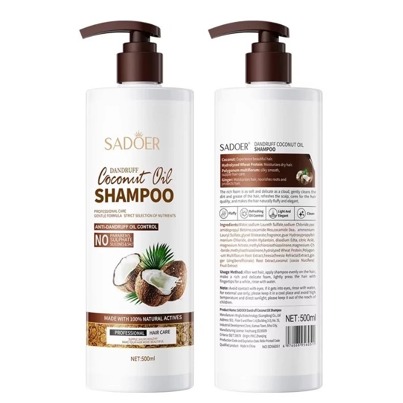 Jual Original SADOER Shampoo Coconut Oil / Sampo Miyak Kelapa Untuk Rambut Rontok Anti Ketombe ...