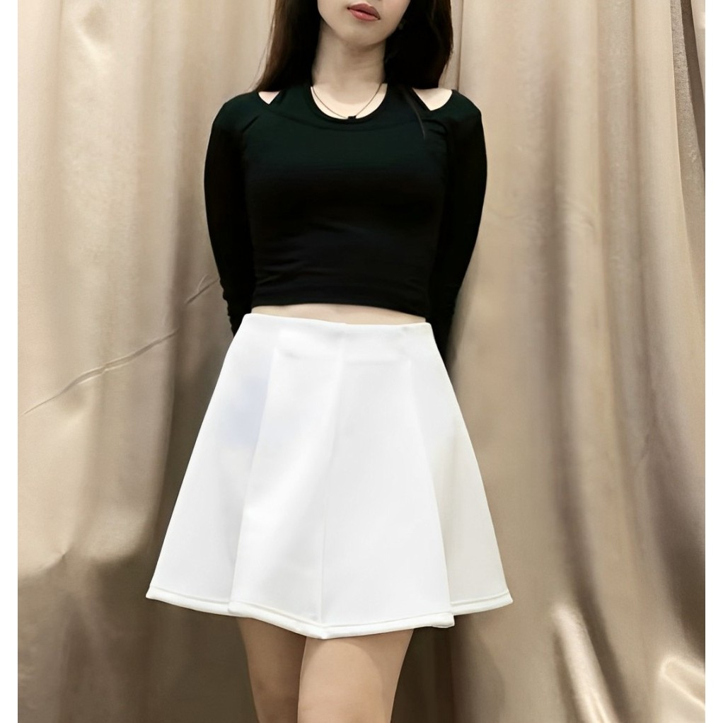 Jual MINI SKIRT WANITA 6897 | ROK FLARE KOREAN STYLE | ROK WANITA ...
