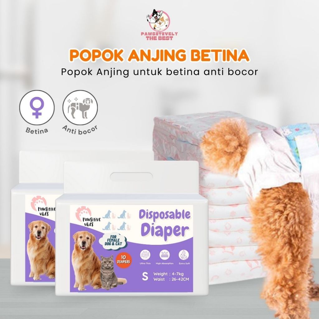 Jual POPOK ANJING BETINA - Pampers Anjing Betina Anti Bocor - Dog ...