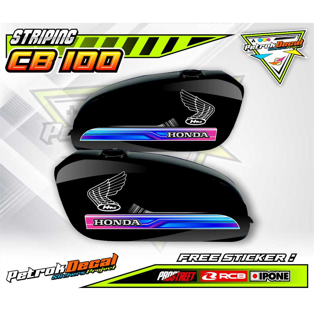Jual STRIPING VARIASI HONDA CB 100 / STICKER LIST MOTOR HONDA CB 100 ...