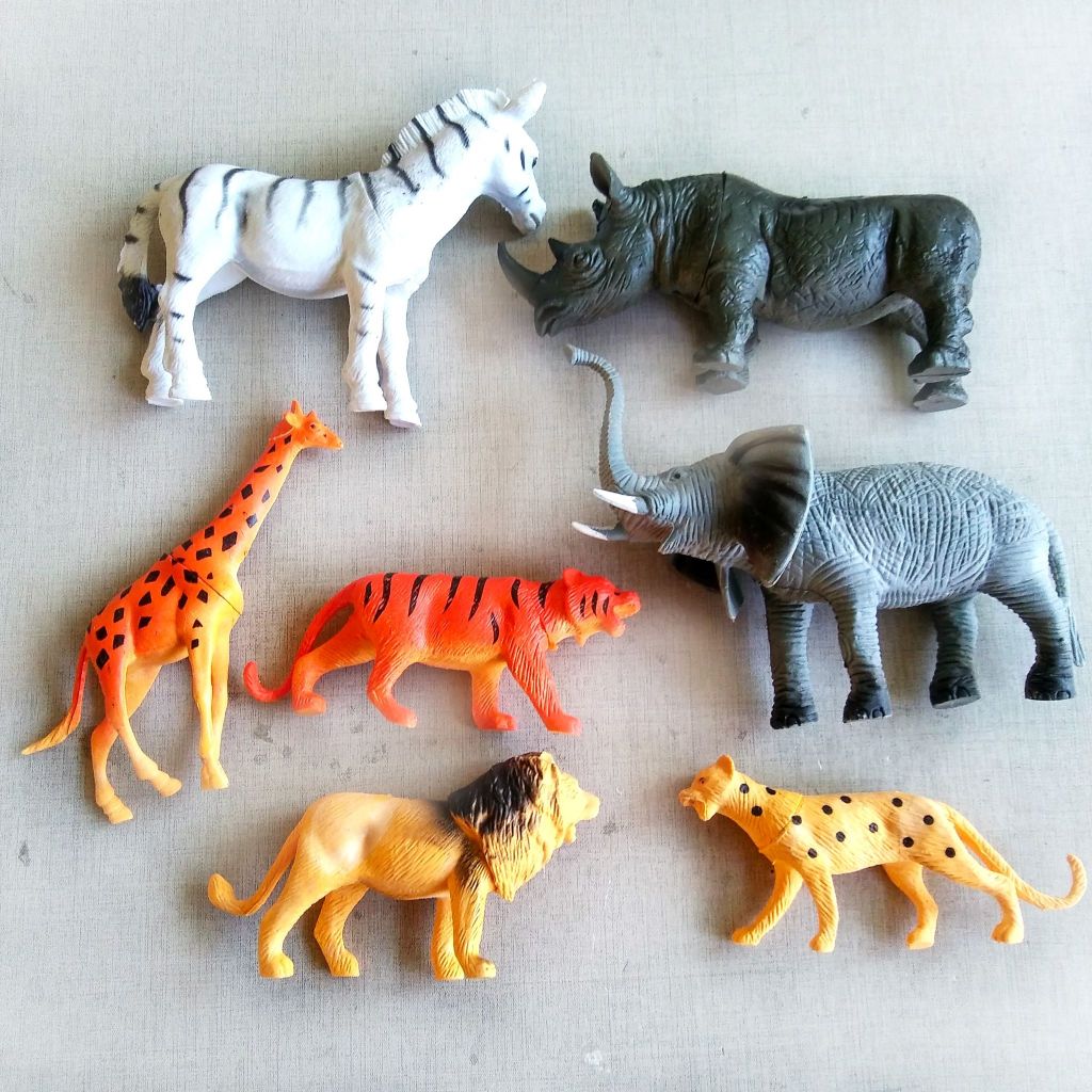 Jual MAINAN MINIATUR BONEKA HEWAN BINATANG ISI 7 FIGUR ANIMAL ZEBRA ...