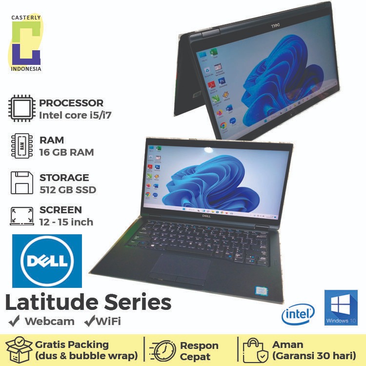 Jual Laptop Dell Intel core i5 2in1 flip 360 touch screen | Shopee ...