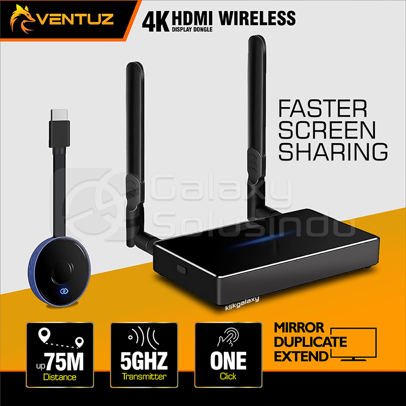 Jual VENTUZ HDMI 4K Wireless Display Extender - 75M | Shopee Indonesia