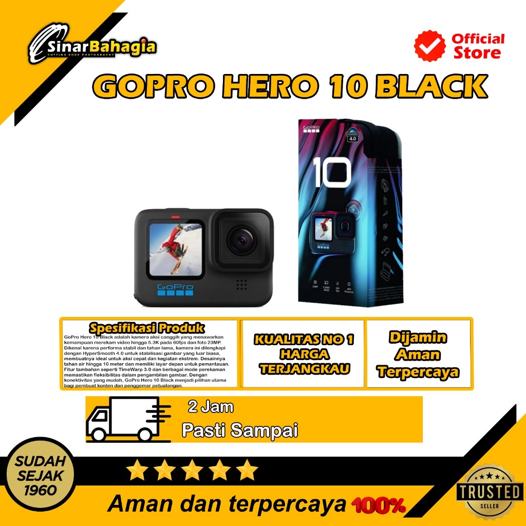 Jual GoPro Hero 10 Black / Go Pro Hero10 Black | Shopee Indonesia