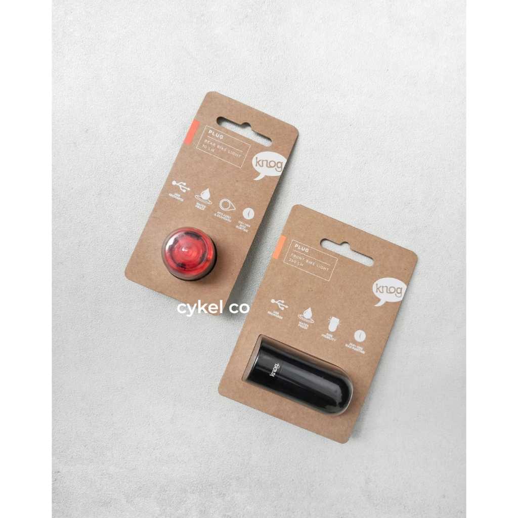Jual Knog plug bike light front 250 lumen rear 10 lumen | Shopee Indonesia