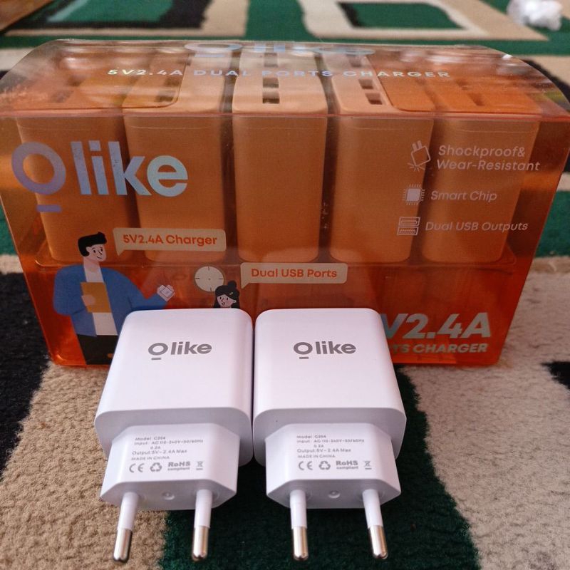 Jual Adaptor Olike C204 Dual Port | Shopee Indonesia