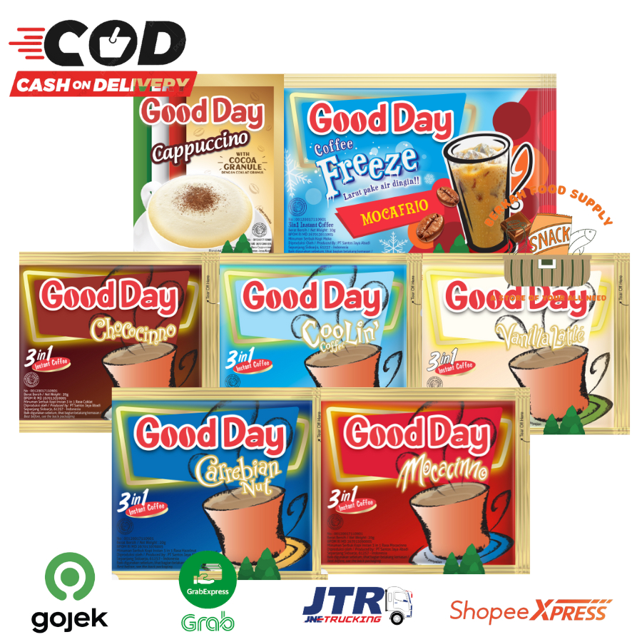 Jual [ BERKAH ] Good Day Coffe 3in1 Renceng Kopi Goodday Carrebian Nut ...