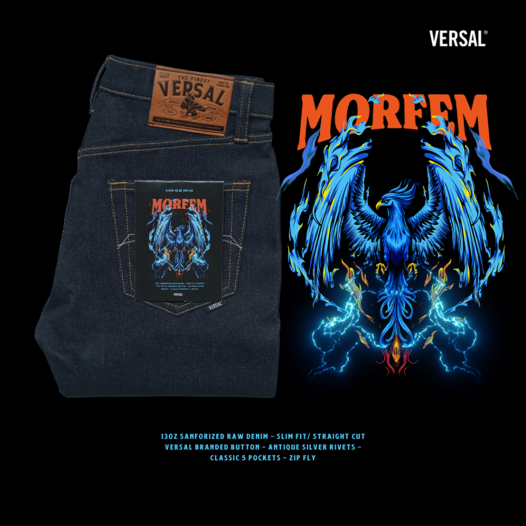 Jual Versal- Morfem 13oz Blue Indigo Denim Selvedge Accent (Pre Order ...