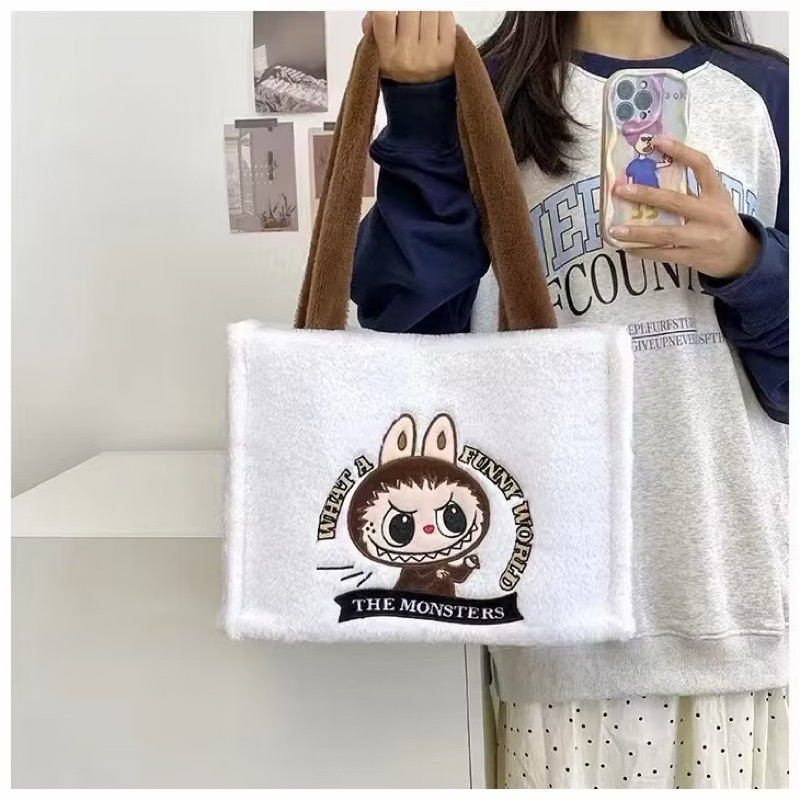 Jual Tas Labubu / ToteBag Labubu / Tas Bulu Labubu / Tas Murah / Labubu ...