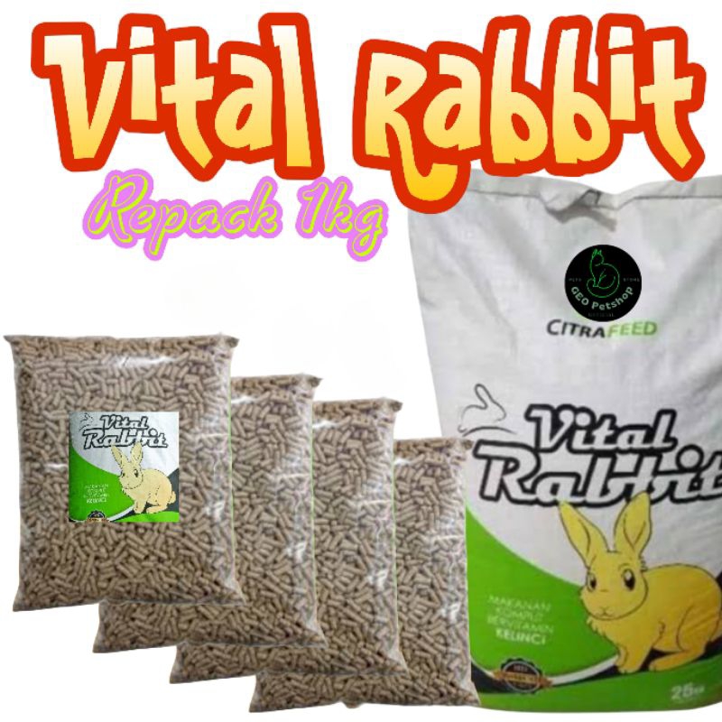Jual VITAL Rabbit 1Kg Citra Feed Pakan Pelet Makanan Kelinci Rabit ...